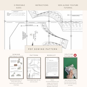 Linen Vest Sewing Pattern: Women's Buttoned V-neck Waistcoat (PDF ...