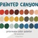 Painted Canyon Color Palette, Procreate iPad Swatches - Etsy