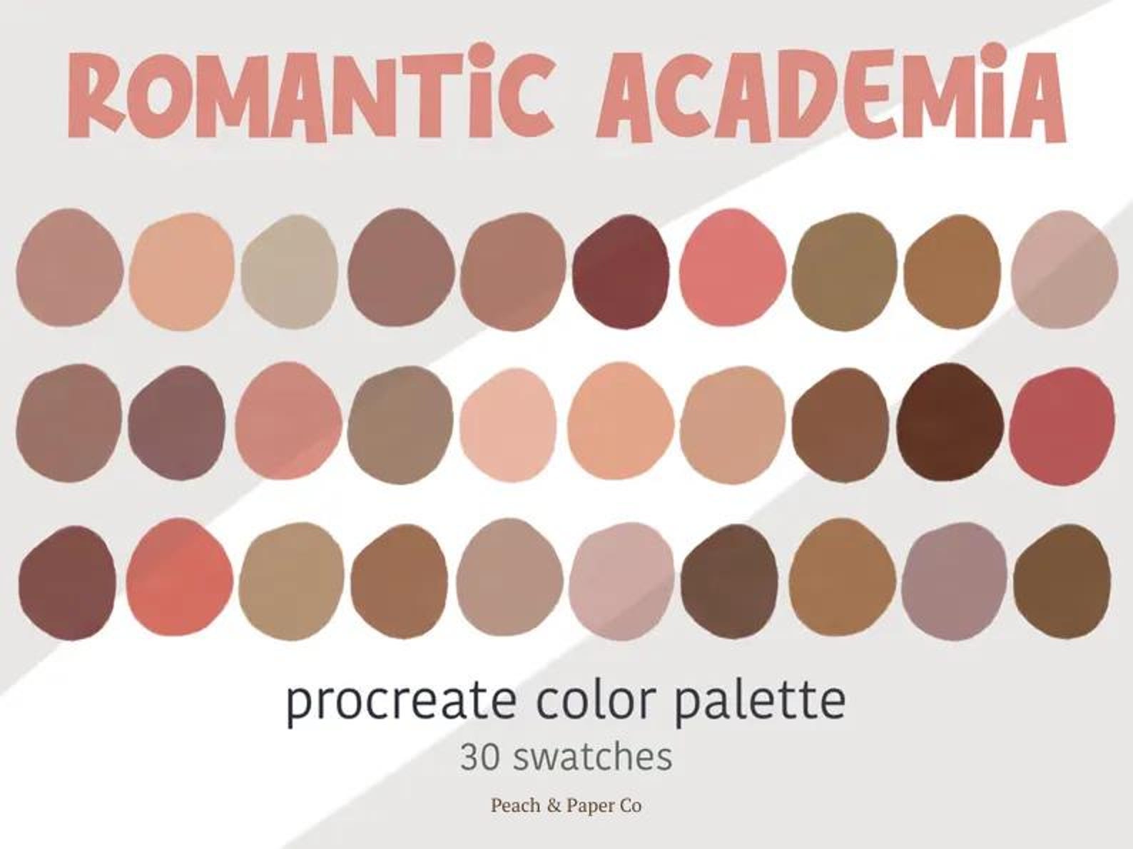 Romantic Academia Color Palette, Procreate iPad Swatches - Etsy Canada
