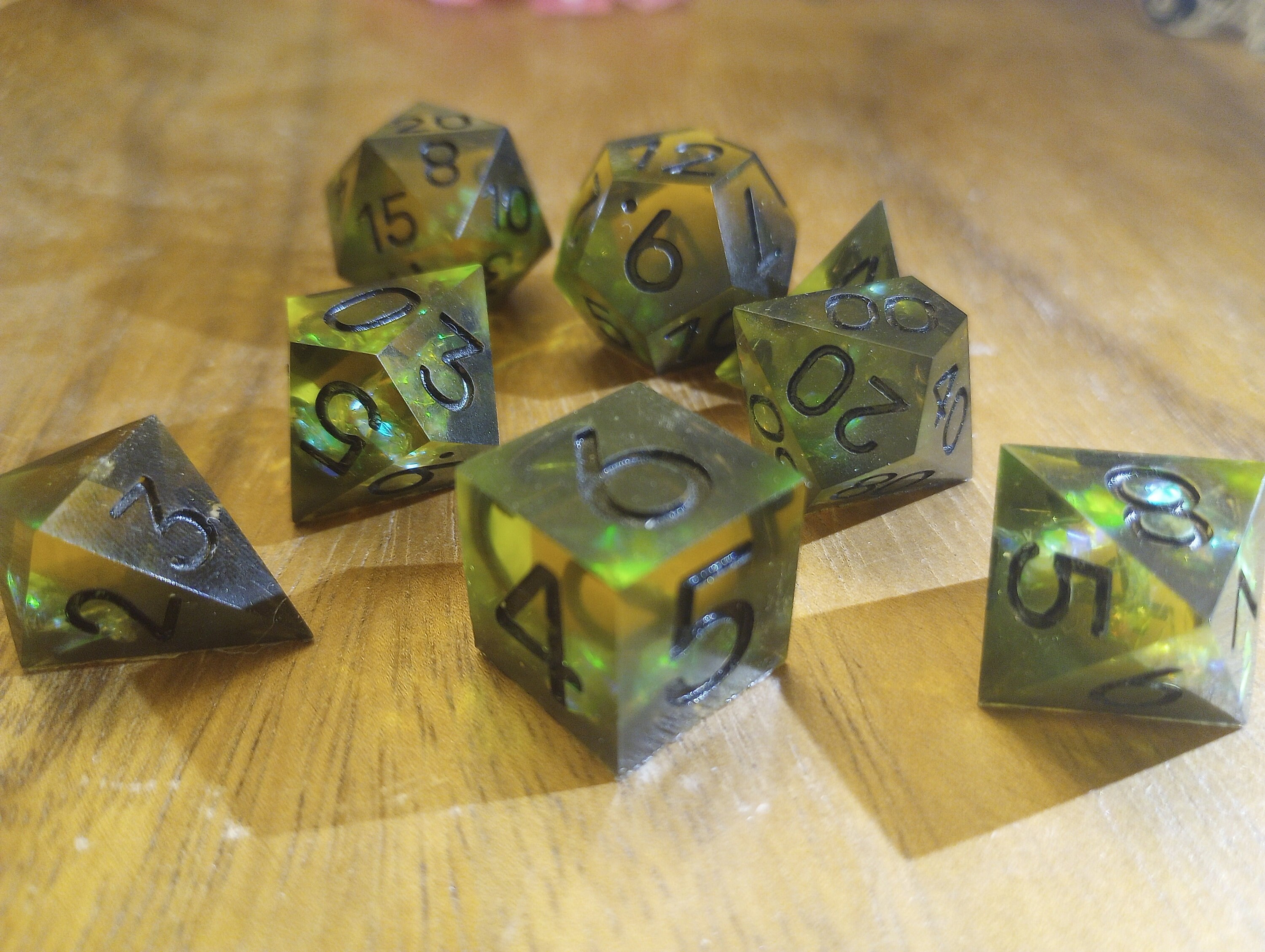 Ray of Sickness Dice Sharp Dnd Dice Black and Green and - Etsy