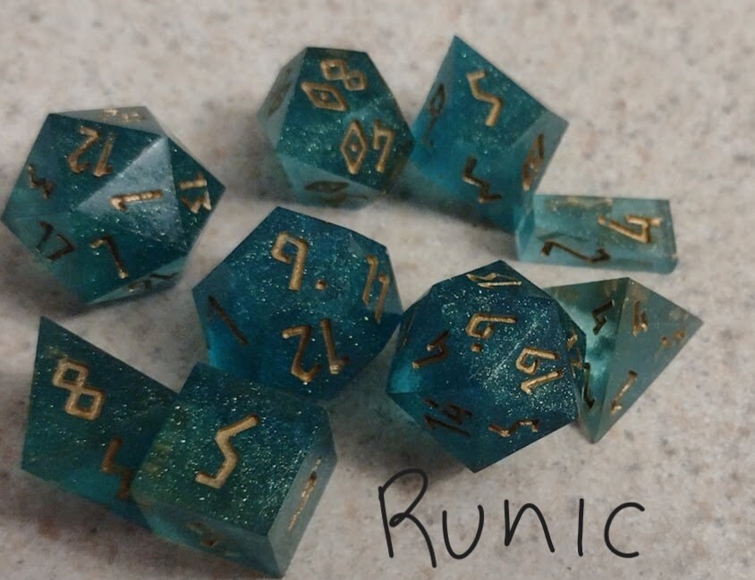 Custom Dice Set Sharp Dnd Dice Personalized Handmade Resin Dice Set 8 ...