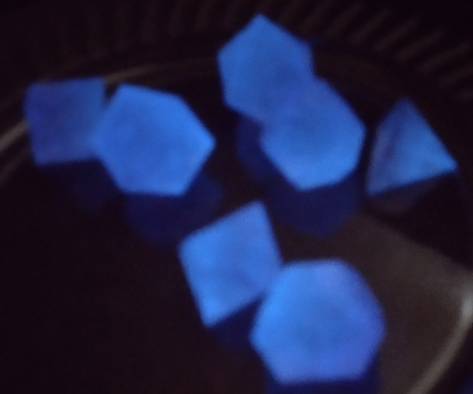 Mage Hand Dice UV Glow in the Dark Transparent Purple Handmade Resin ...