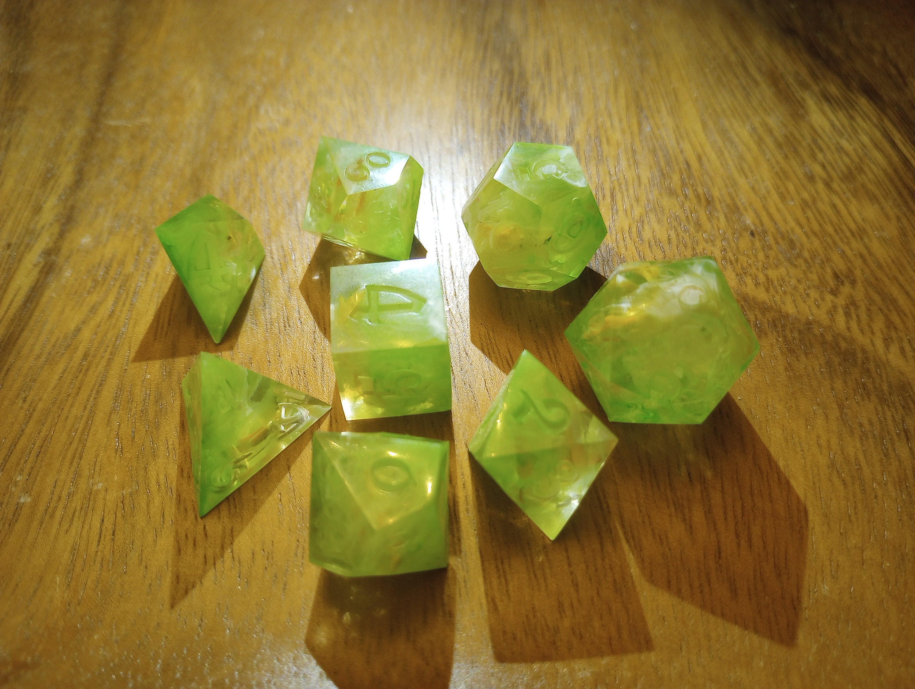 Poison Spray Dice Sharp Dnd Dice Green and Yellow Handmade - Etsy
