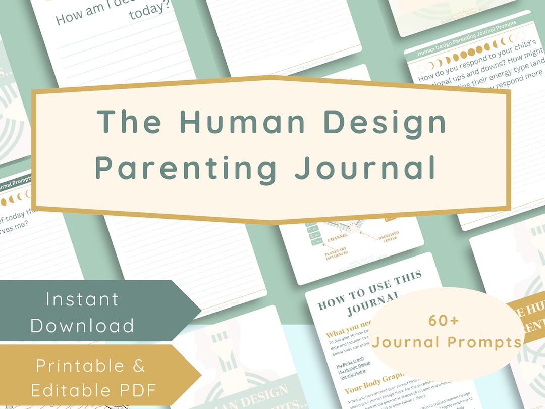 Human Design Workbook Human Design Gift Parenting Journal Printable ...