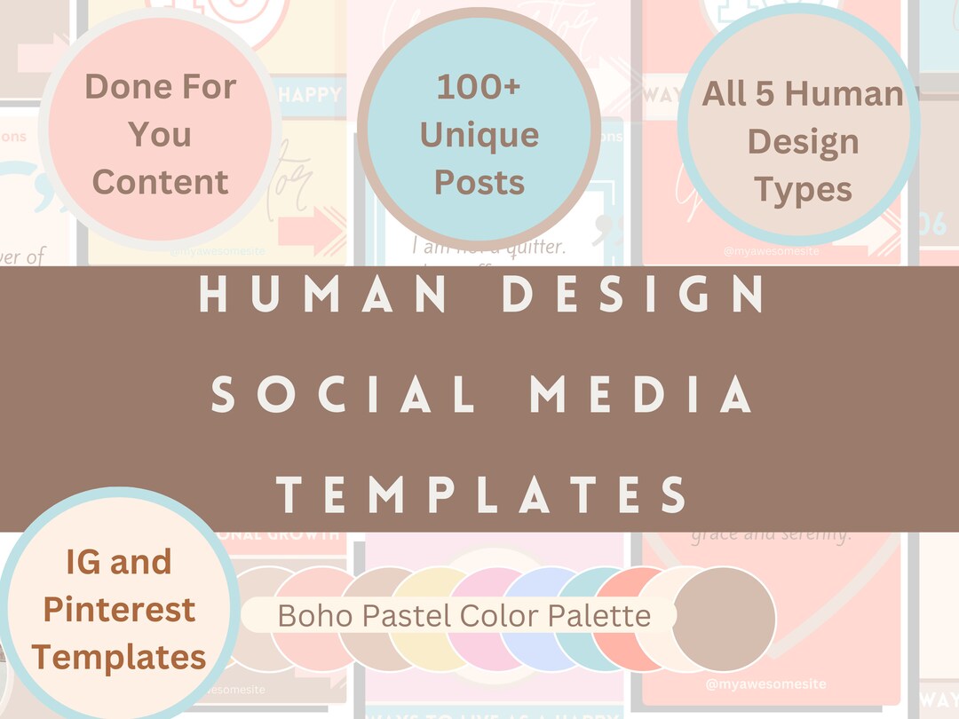 Human Design Social Media Templates, Done-for-you Human Design ...