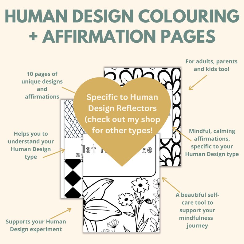 Human Design Printable Colouring Pages Instant Download - Etsy