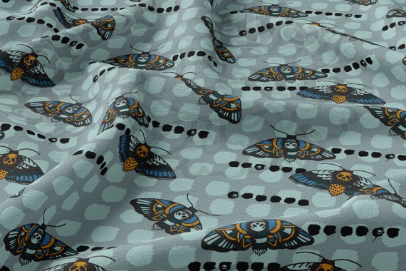 Moth Repeating Pattern Fabric Design Pattern Design - Etsy