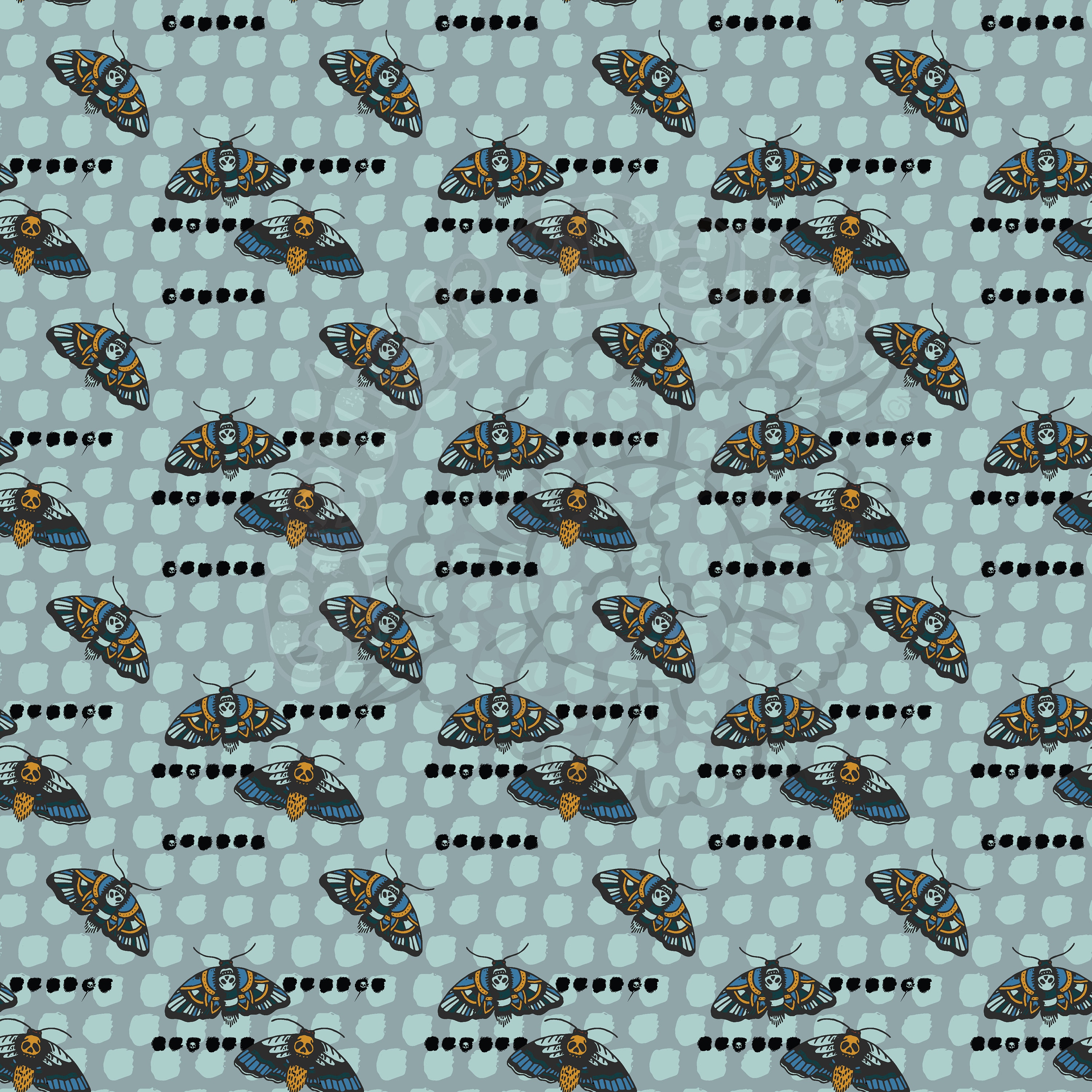Moth Repeating Pattern, Fabric Design, Pattern Design, Seamless Pattern ...