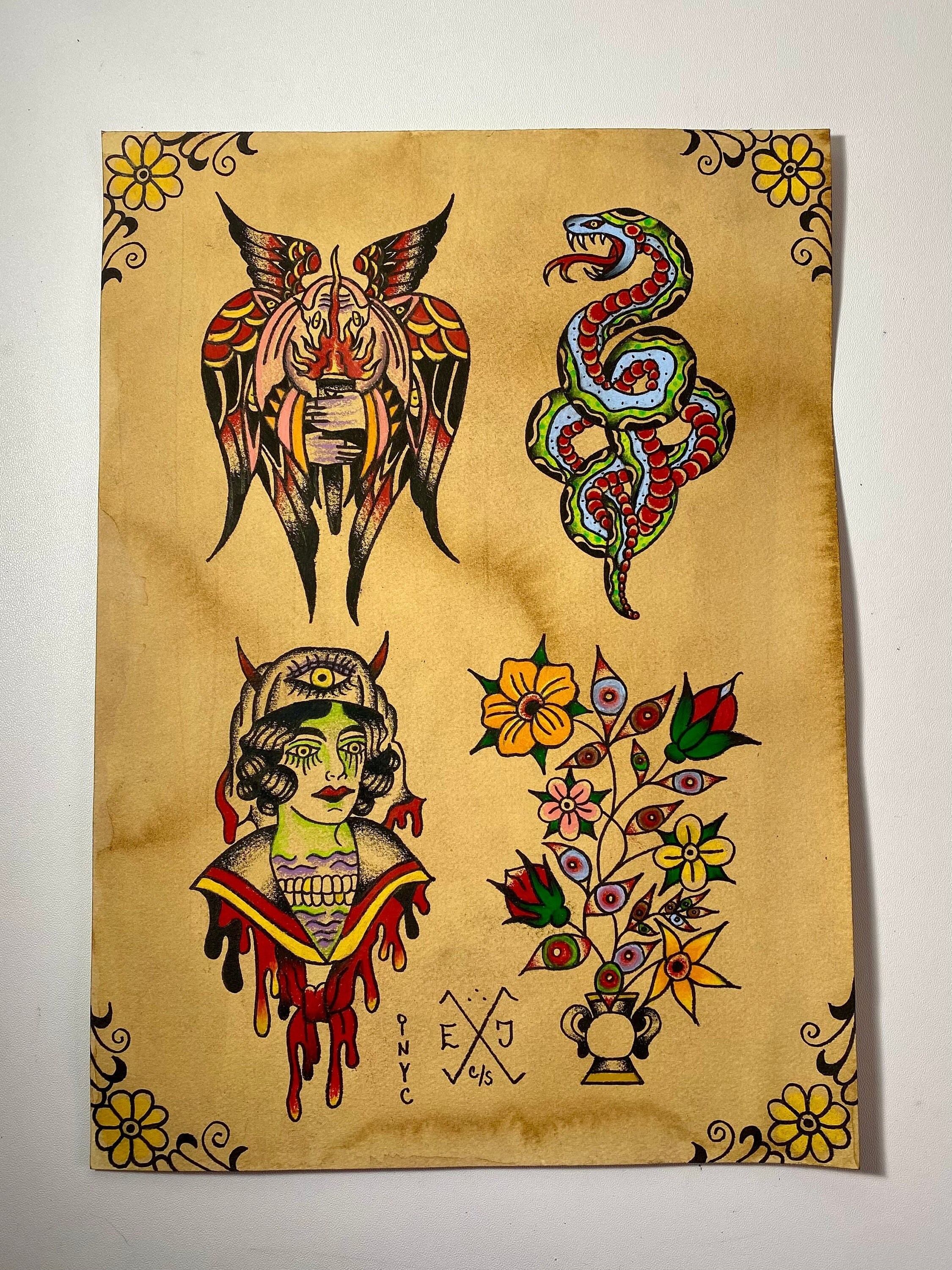 Antique Tattoo Flash Book