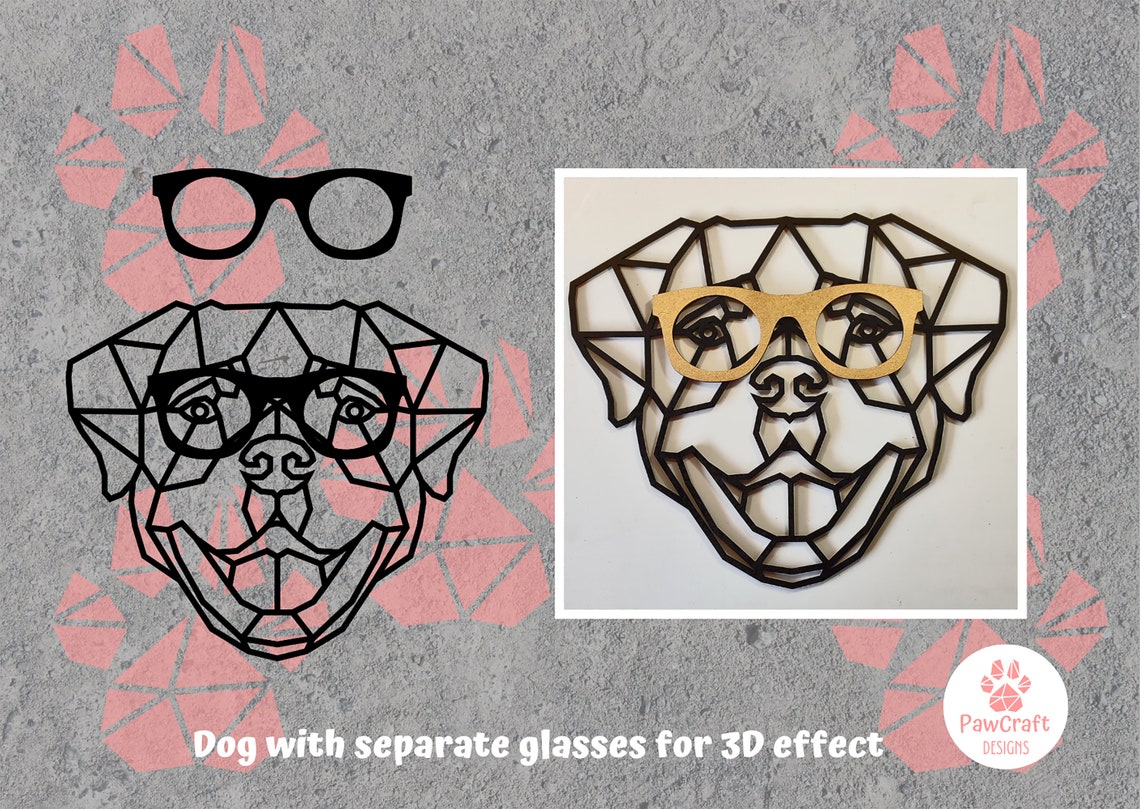 Rottweiler Polygon Pet Face Dog Portrait Geometric Dog Digital File Dog ...