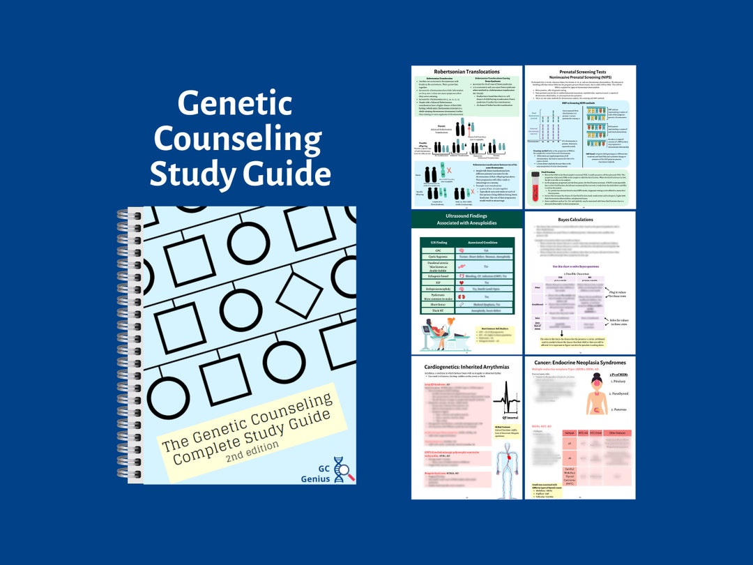 Genetic Counseling Complete Study Guide Printed and Shipped 2nd Ed. - Etsy