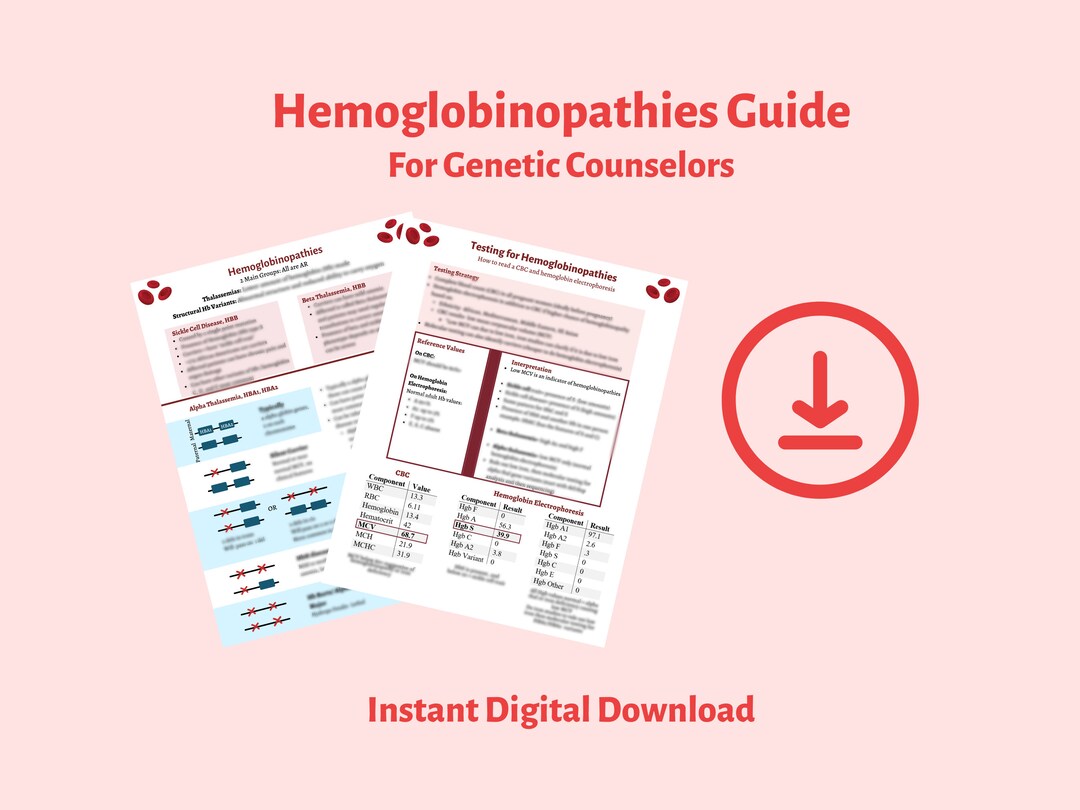Hemoglobinopathies Guide for Genetic Counselors - Etsy