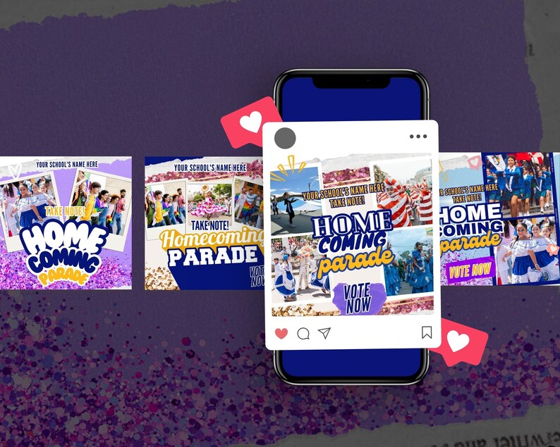 Bundle Homecoming Parade Vote Flyer, Homecoming Parade Template ...