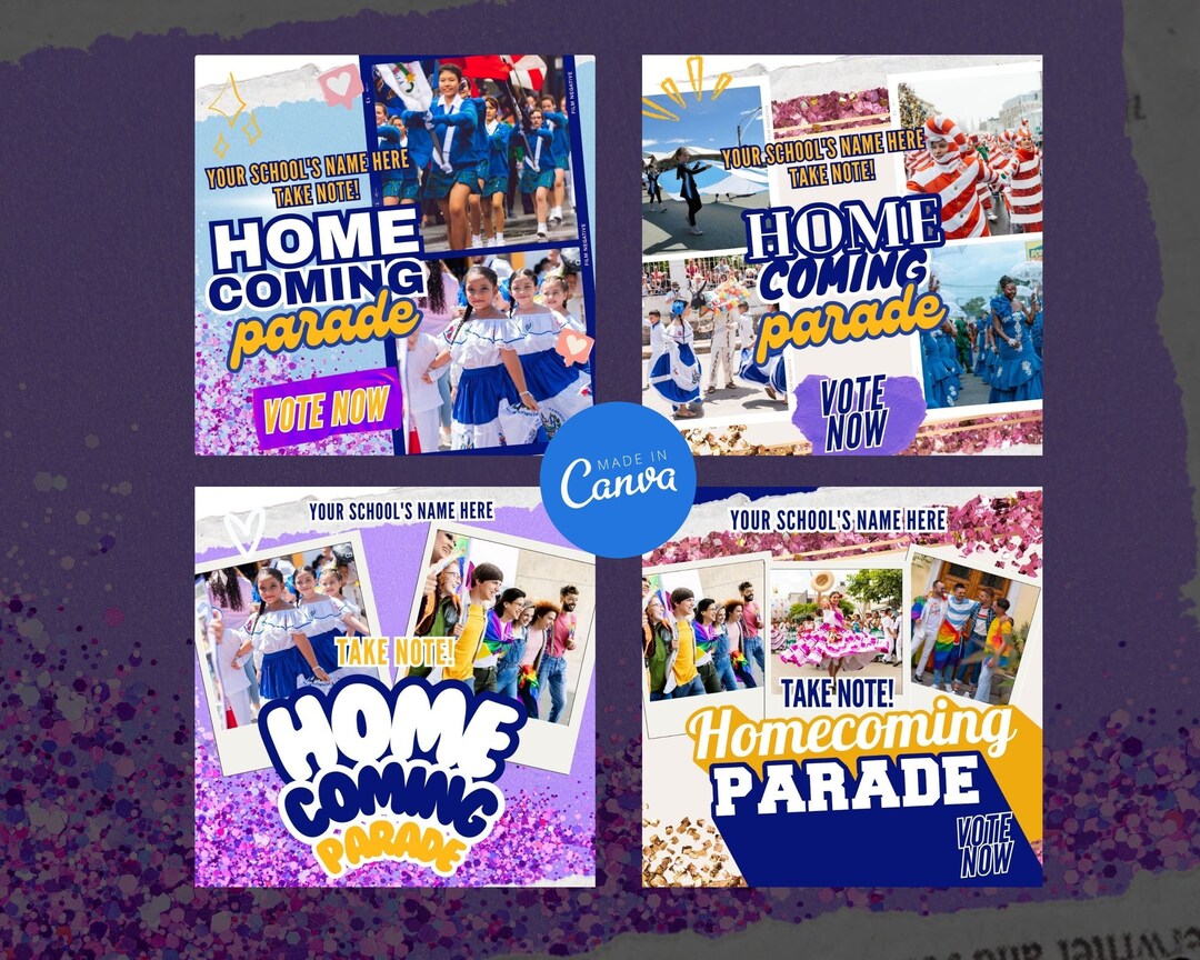 Bundle Homecoming Parade Vote Flyer, Homecoming Parade Template ...