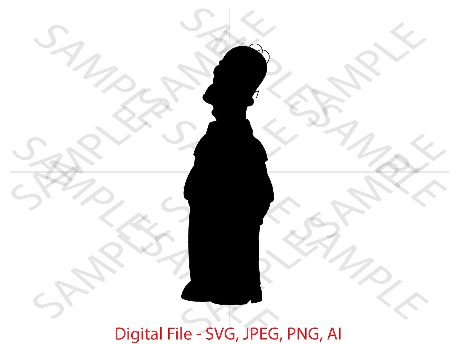Homer Simpson Silhouette, Simpsons, Simpsons SVG, Homer Simpson the ...
