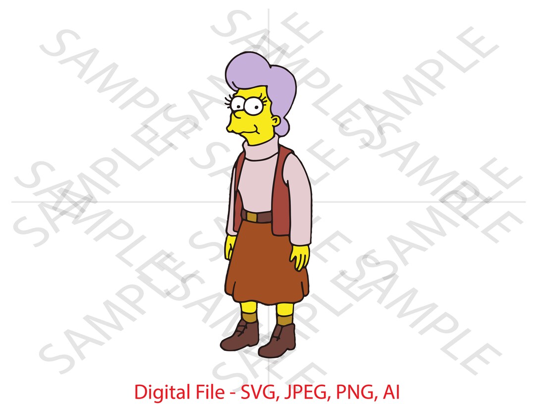 Mona Simpson, Simpsons, Simpsons SVG, Mona Simpson the Simpsons ...