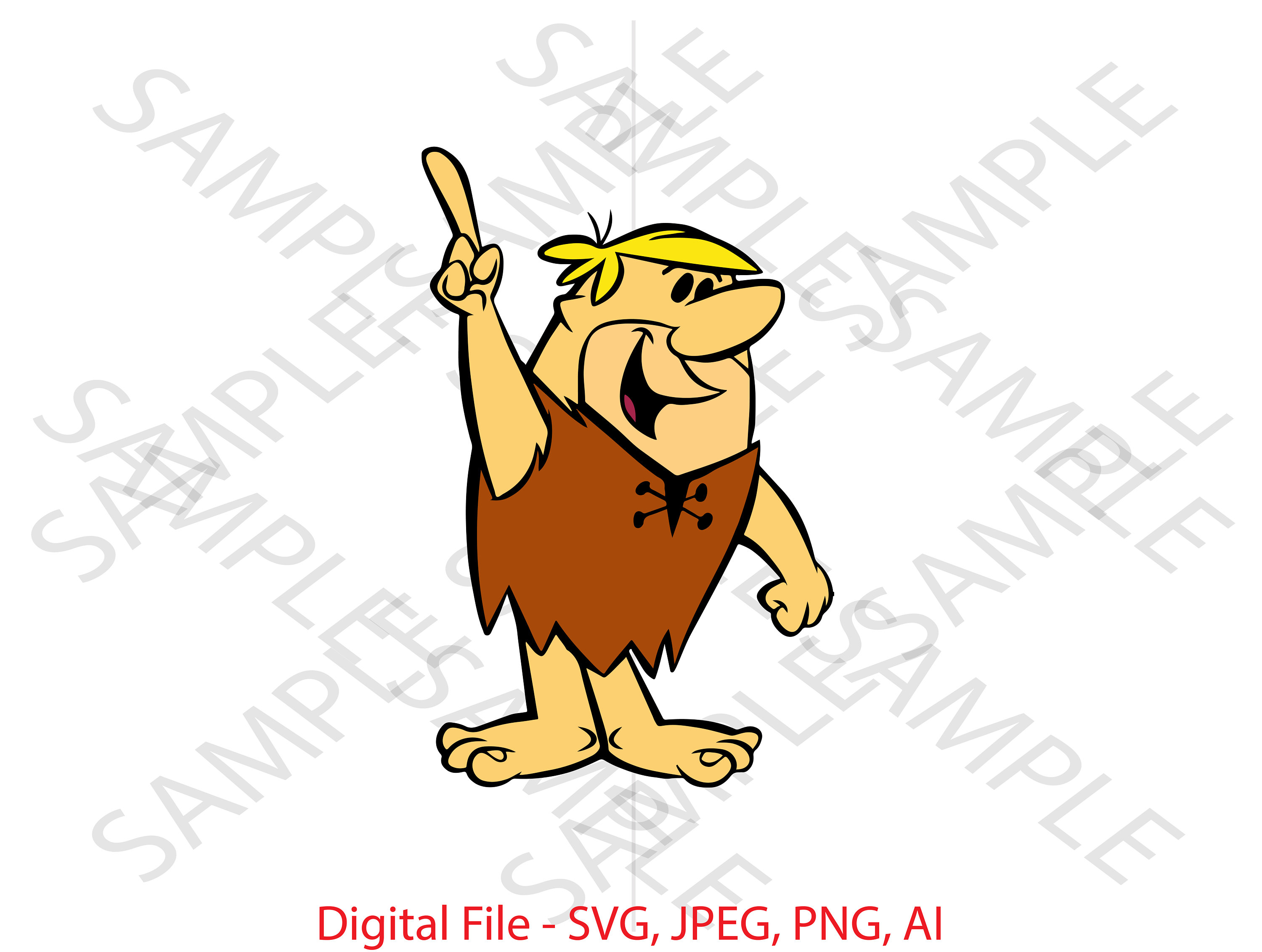 Barney Rubble, Barney Rubble SVG, Flintstones, Flintstones SVG, Barney ...