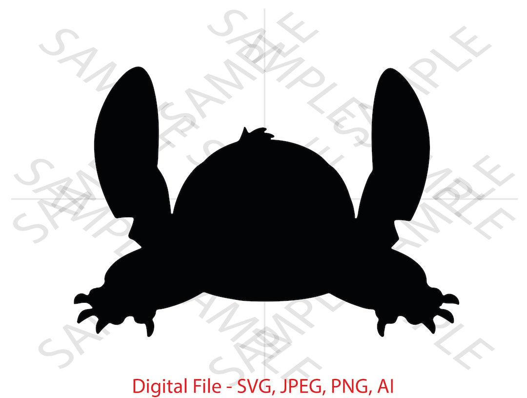 Stitch Face Silhouette, Lilo and Stitch, Lilo and Stitch SVG, Stitch ...