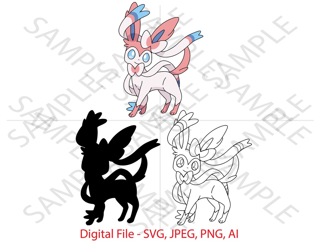 Sylveon Bundle, Pokemon, Pokemon SVG, Sylveon Pokemon, Cartoon, Vinyl ...