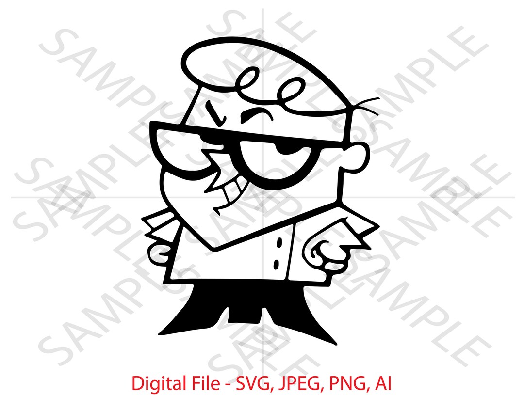 Dexter Outline, Dexters Laboratory, Dexter Laboratory SVG, Dexter ...