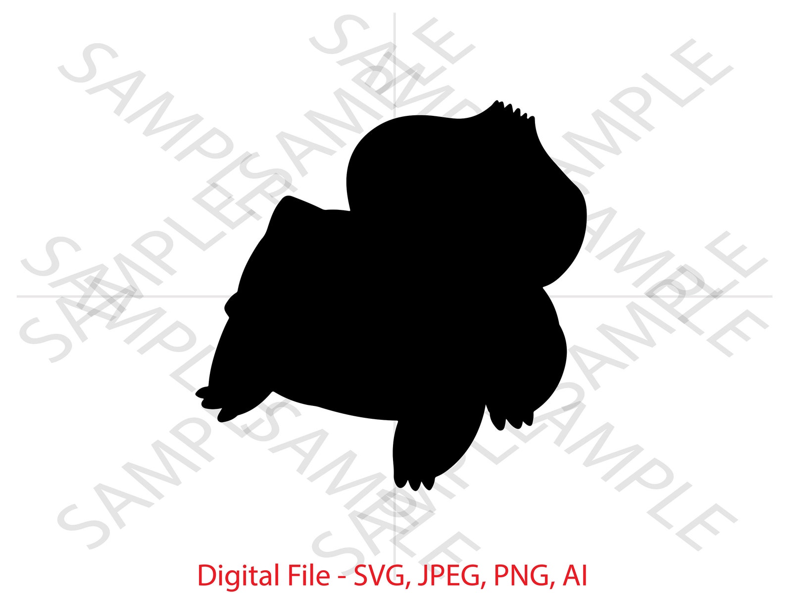 Bulbasaur Silhouette, Pokemon, Pokemon SVG, Bulbasaur Pokemon, Cartoon ...