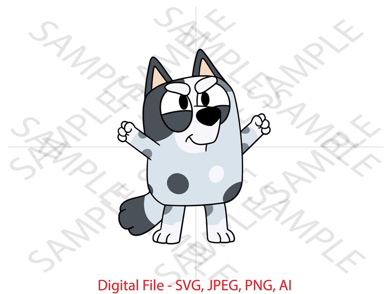 Muffin, Muffin SVG, Bluey Show, Bluey SVG, Muffin Bluey, Cartoon, Vinyl ...