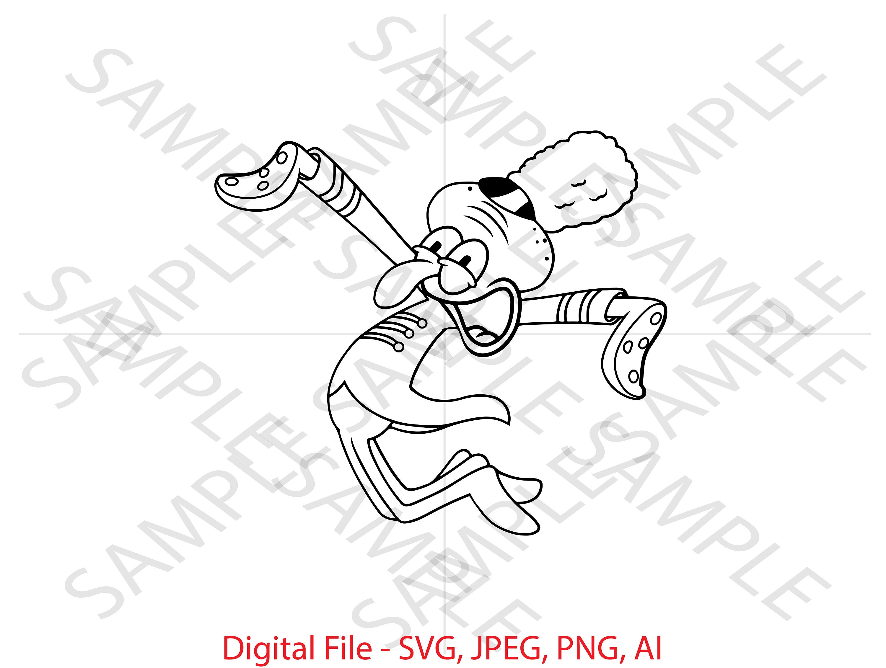 Squidward Outline, Squidward SVG, Spongebob Squarepants SVG, Squidward ...