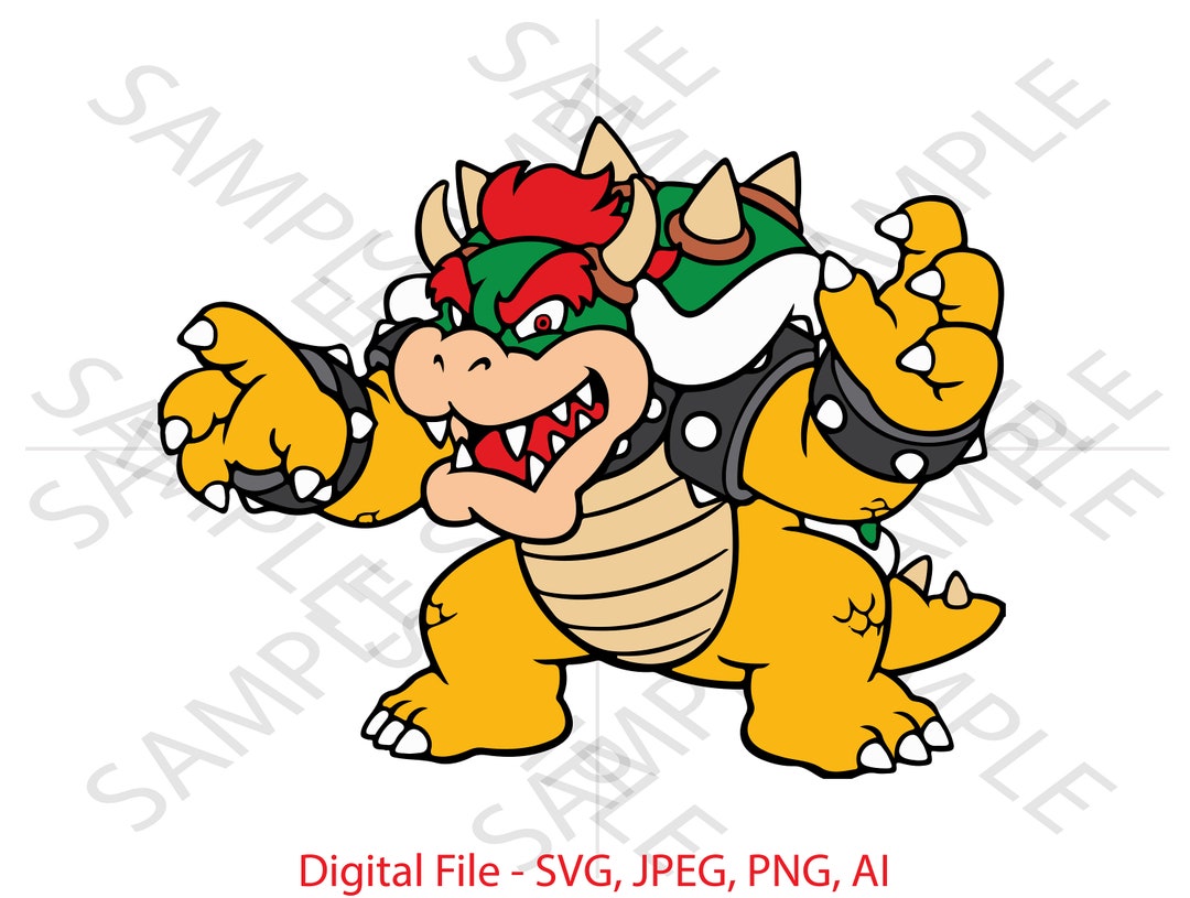 Bowser, Bowser SVG, Super Mario SVG, Super Mario Bowser, Cricut, Custom ...