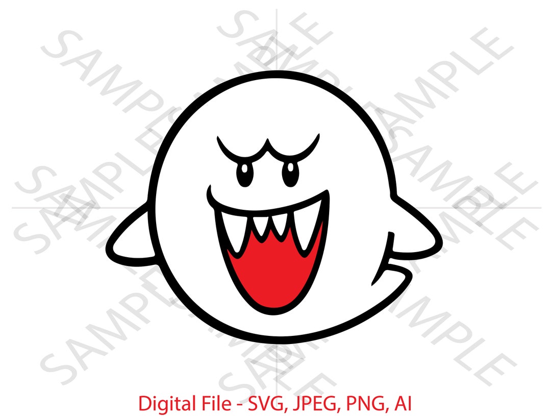 Boo Boo Svg Super Mario Svg Super Mario Boo Cricut Custom Vinyl Design Super Mario Jpeg