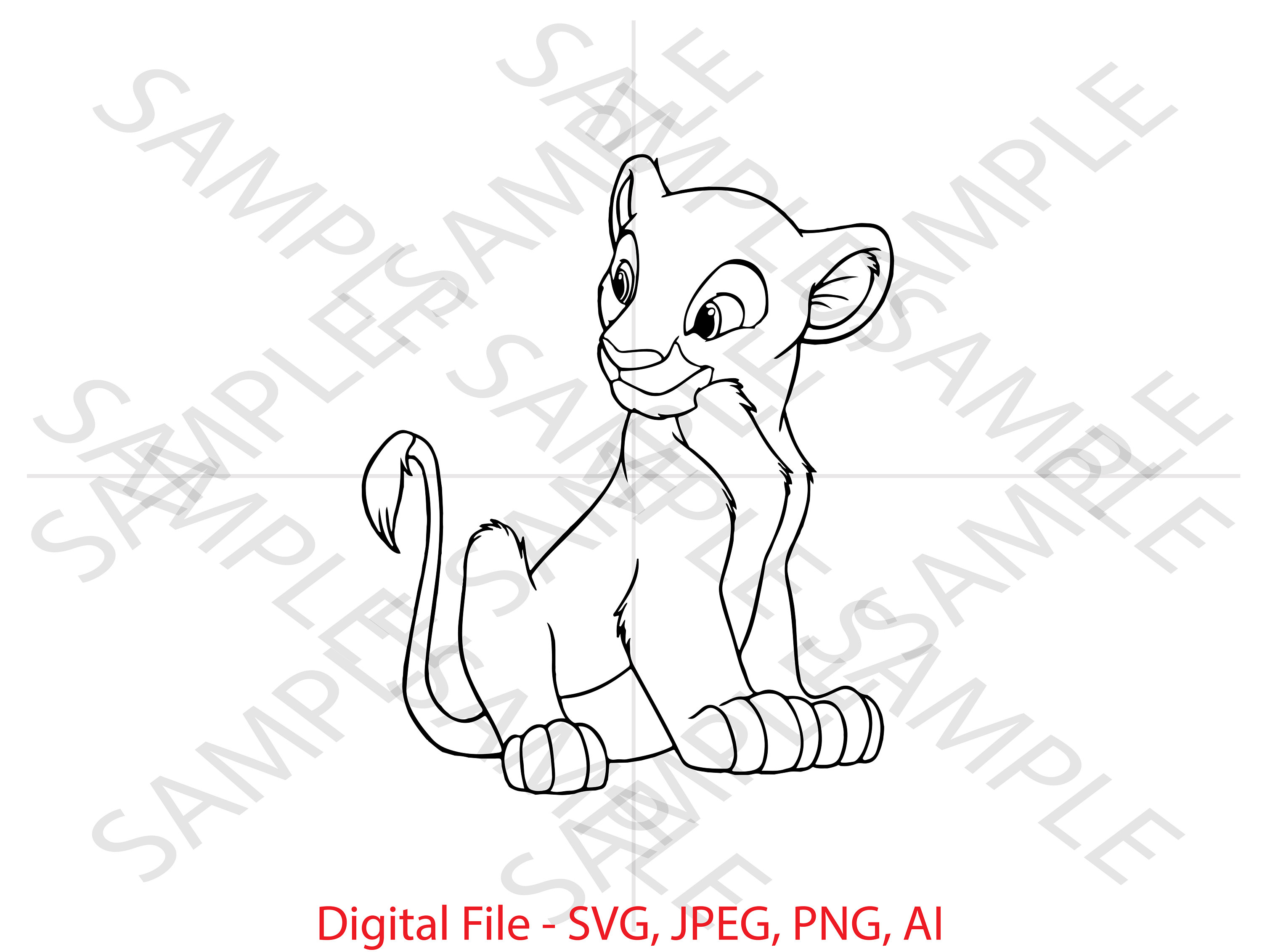 Nala Outline, El Rey León, El Rey León SVG, Nala El Rey León, Dibujos ...