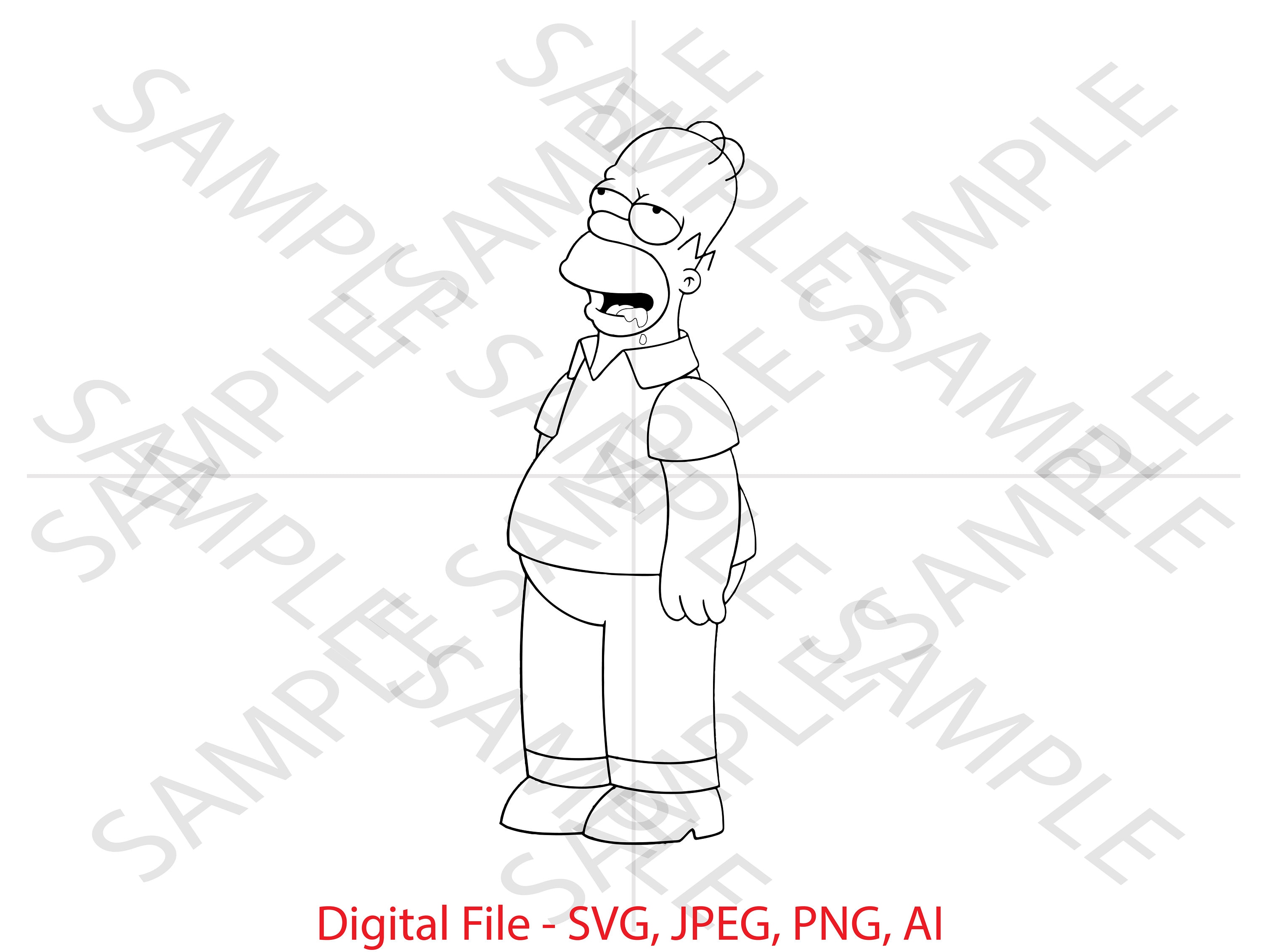 Esquema de Homer Simpson, Simpsons, Simpsons SVG, Homer Simpson Los ...