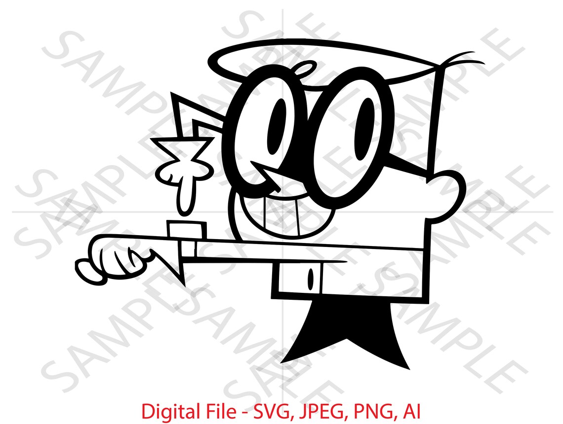 Dexter Outline, Dexters Laboratory, Dexter Laboratory SVG, Dexter ...