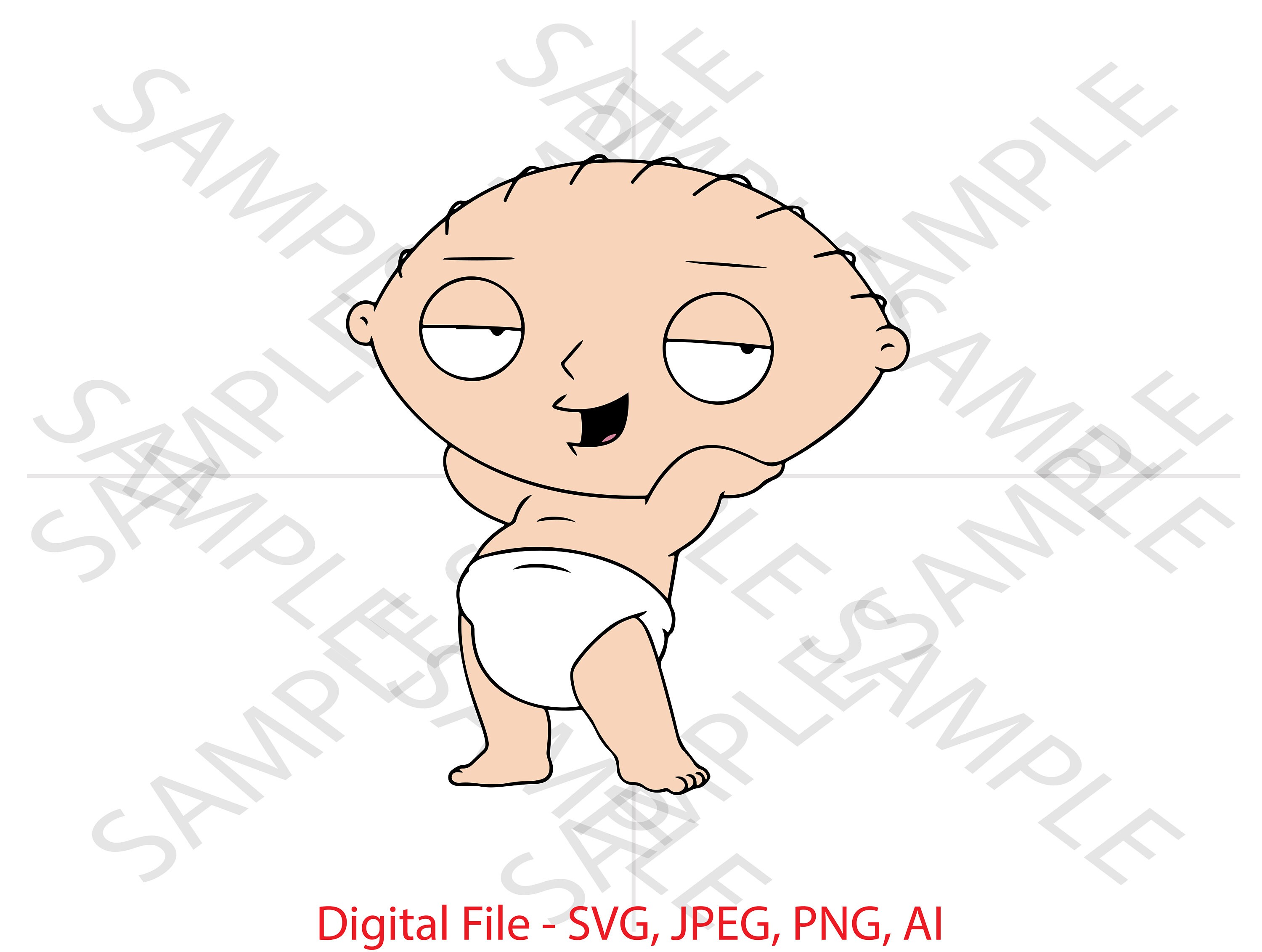 Stewie Griffin, Family Guy, Family Guy SVG, Stewie Family Guy, Cartoon ...