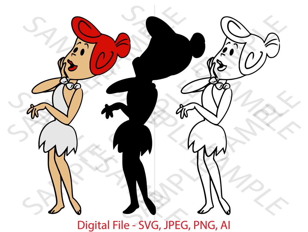 Wilma Flintstone Bundle, Wilma Flintstone SVG, Flintstones, Flintstones ...