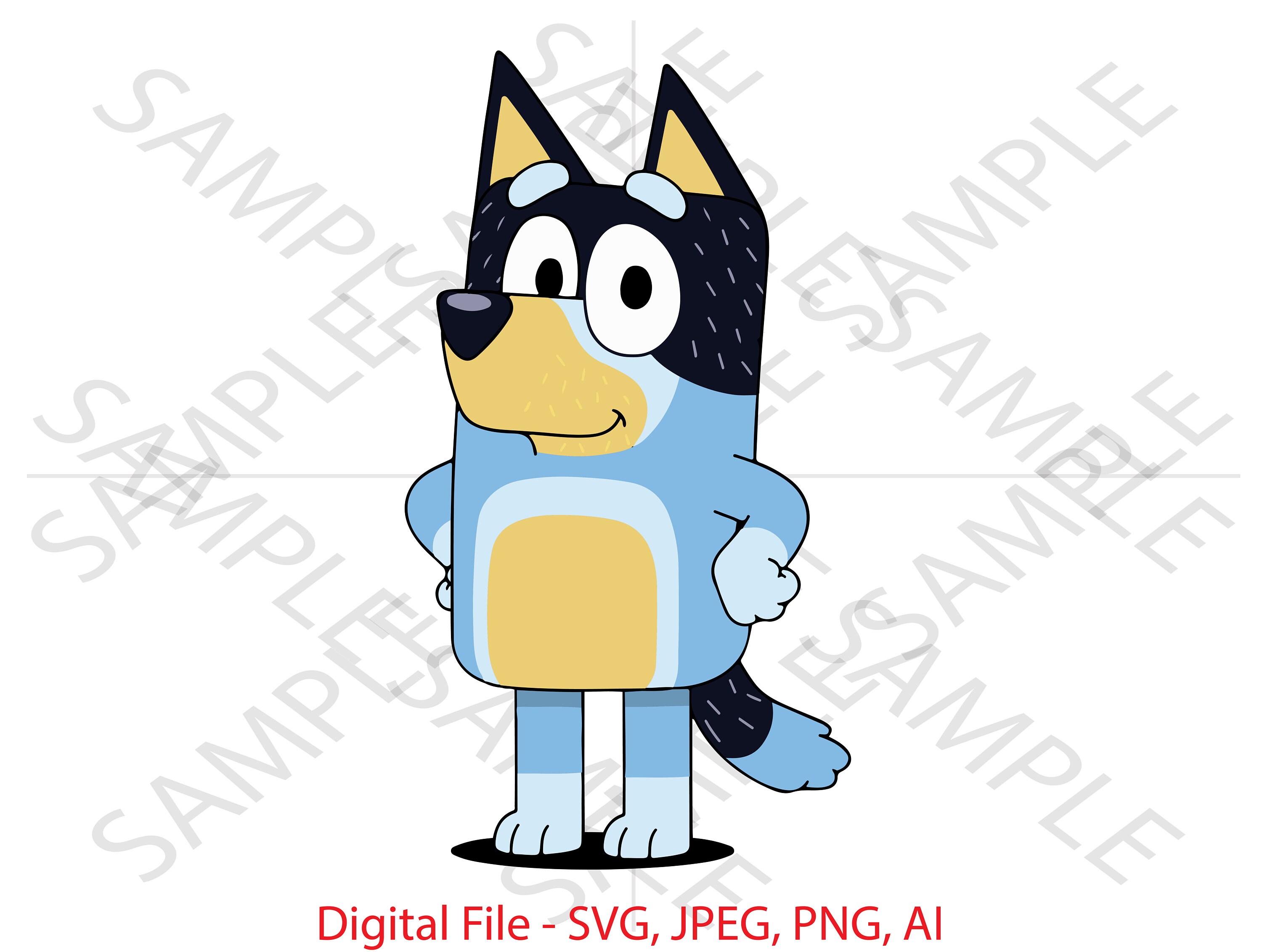 Bandit Heeler, Bluey, Bluey SVG, Bandit Heeler Bluey, Dibujos animados ...