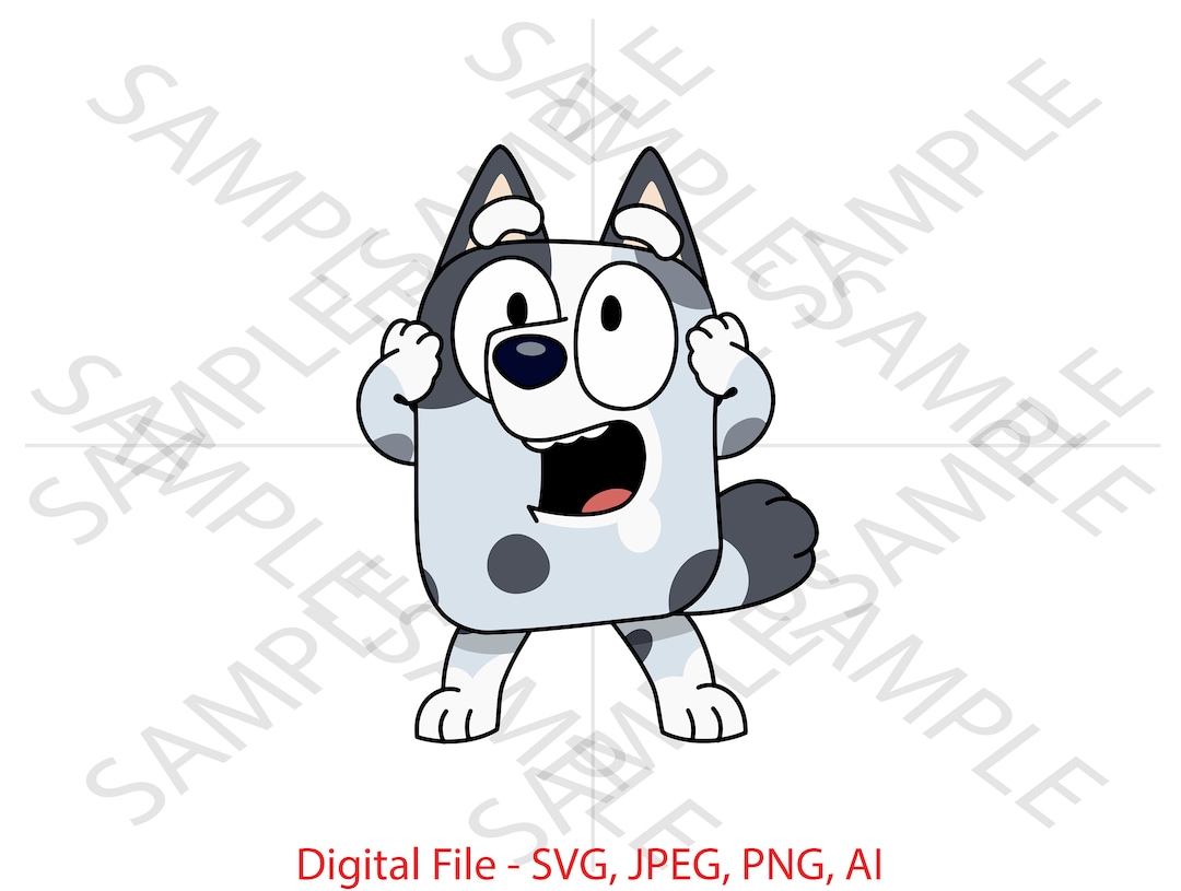 Muffin, Muffin SVG, Bluey Show, Bluey SVG, Muffin Bluey, Dibujos ...