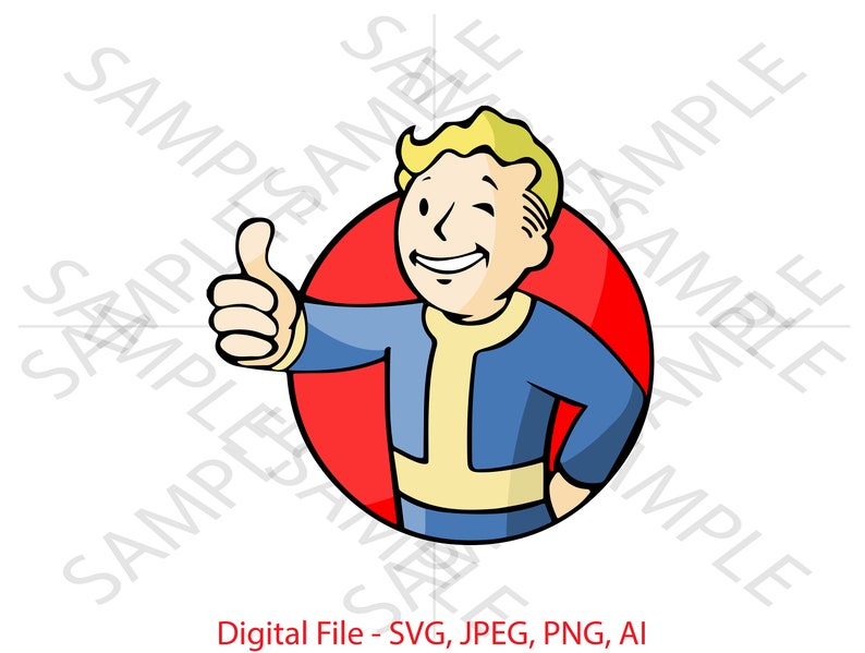 Vault Boy, Vault Boy SVG, Fallout Series, Fallout SVG, Vault Boy ...