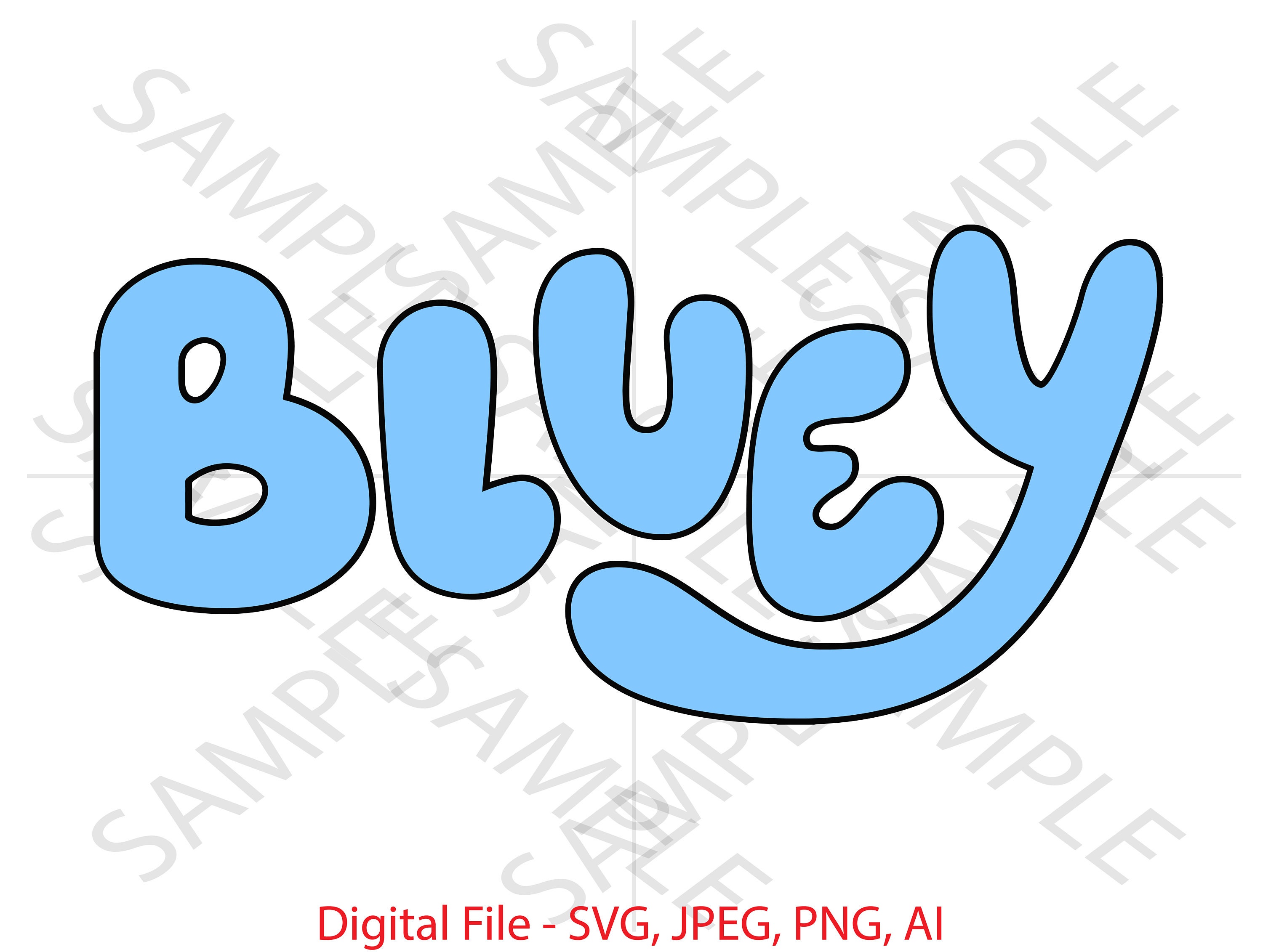 Bluey Text, Bluey Show Text, Bluey Show, Bluey SVG, Bluey Text Bluey ...