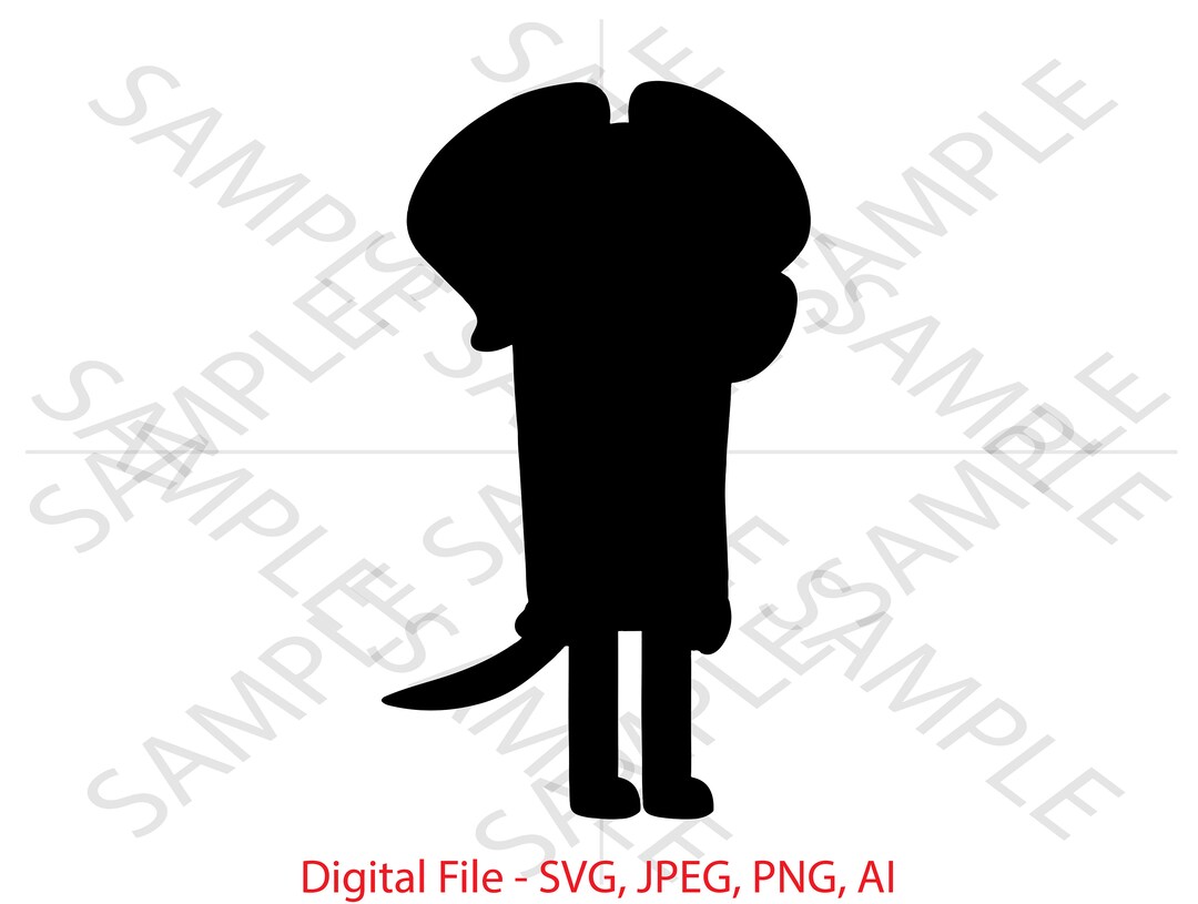 Janelle Silhouette, Janelle Bluey, Bluey, Bluey SVG, Janelle Bluey Show ...