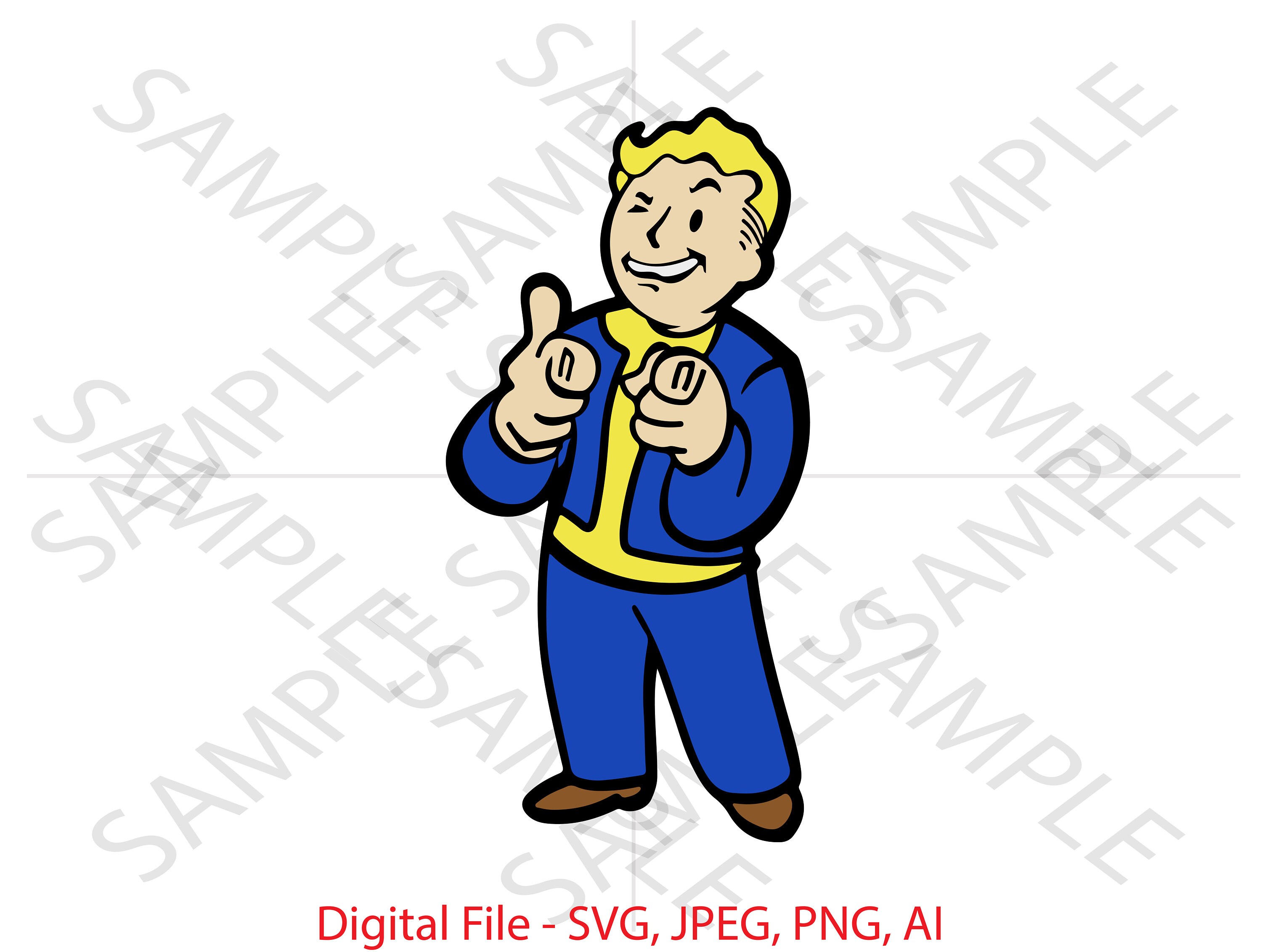 Vault Boy, Vault Boy SVG, Fallout Series, Fallout SVG, Vault Boy ...