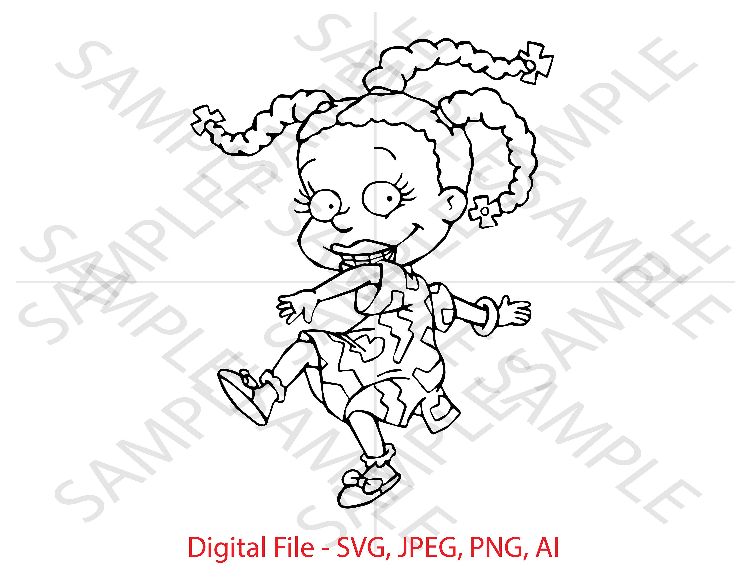 Susi Carmichael Outline, Rugrats, Rugrats SVG, Susi Carmichael Rugrats ...