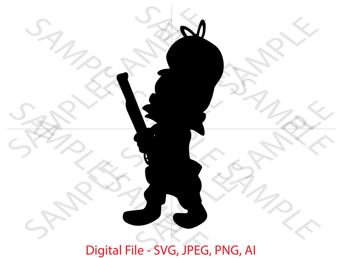 Elmer Fudd Silhouette, Looney Tunes, Looney Tunes SVG, Elmer Fudd ...