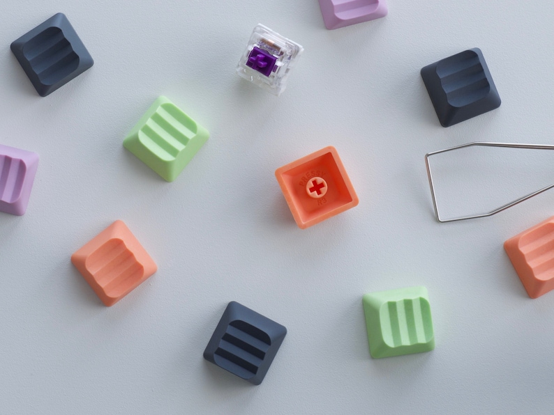 Pleat Keycaps, Purple Colour, OEM Profile (R1, R2, R3, R4), MX Mount ...