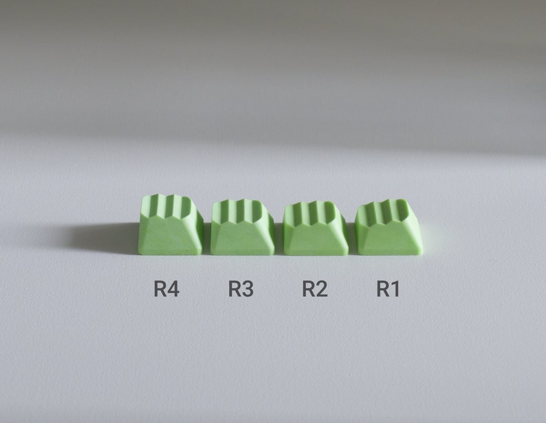 Pleat Keycaps, Green Colour, OEM Profile R1, R2, R3, R4, MX Mount and ...