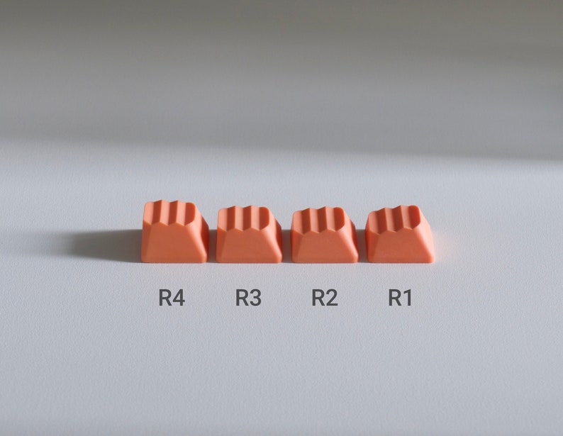 Pleat Keycaps, Peach Colour, OEM Profile (R1, R2, R3, R4), MX Mount and ...