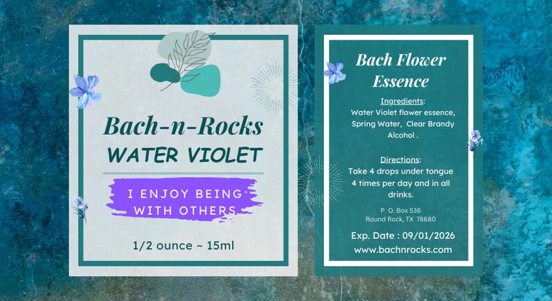 Anti-social, Condescending, Isolation ~ Bach Flower Essence WATER ...