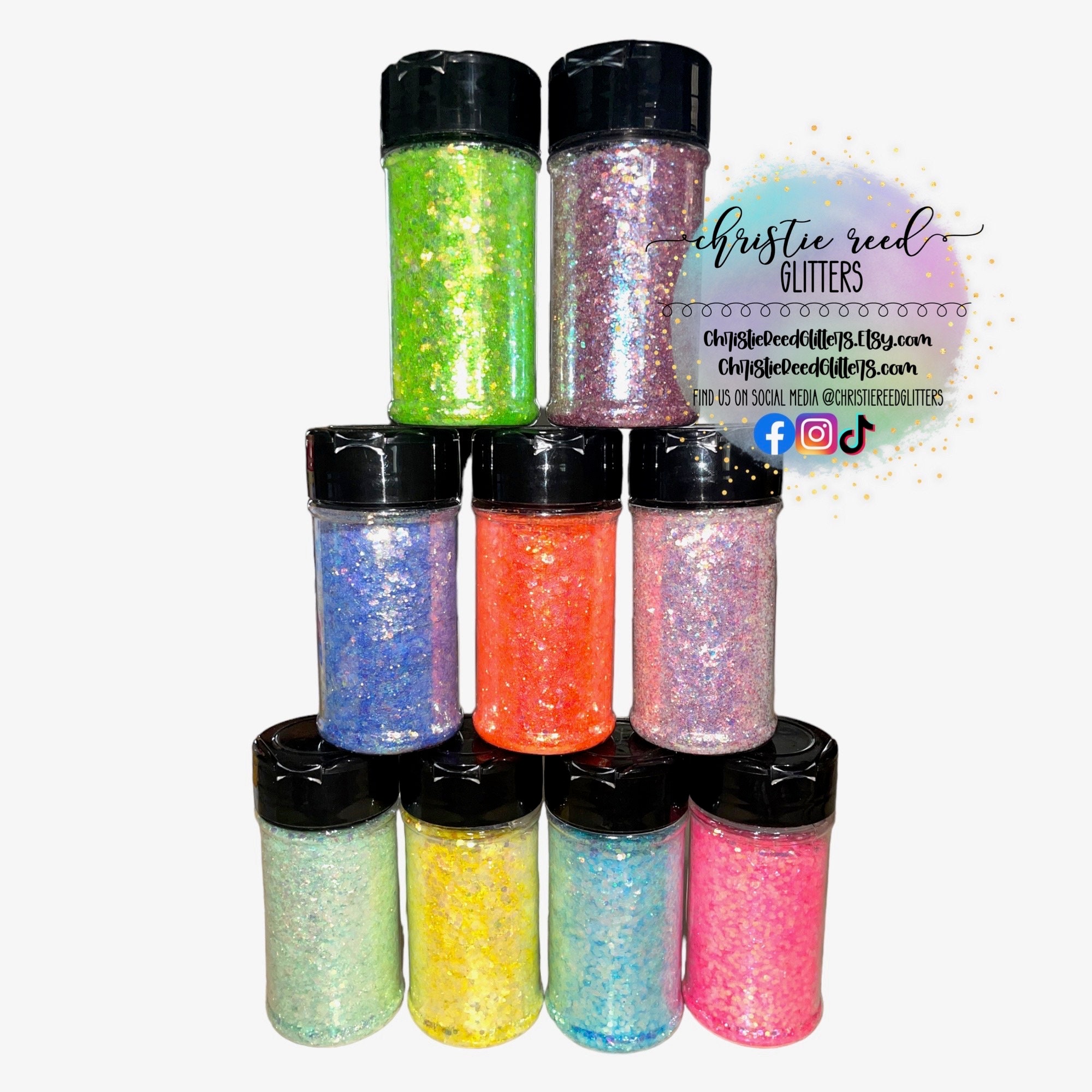 Princess Opal Collection Glitter Bundle Custom Mixes Tumbler Making Resin Art Pink Blue Purple ...