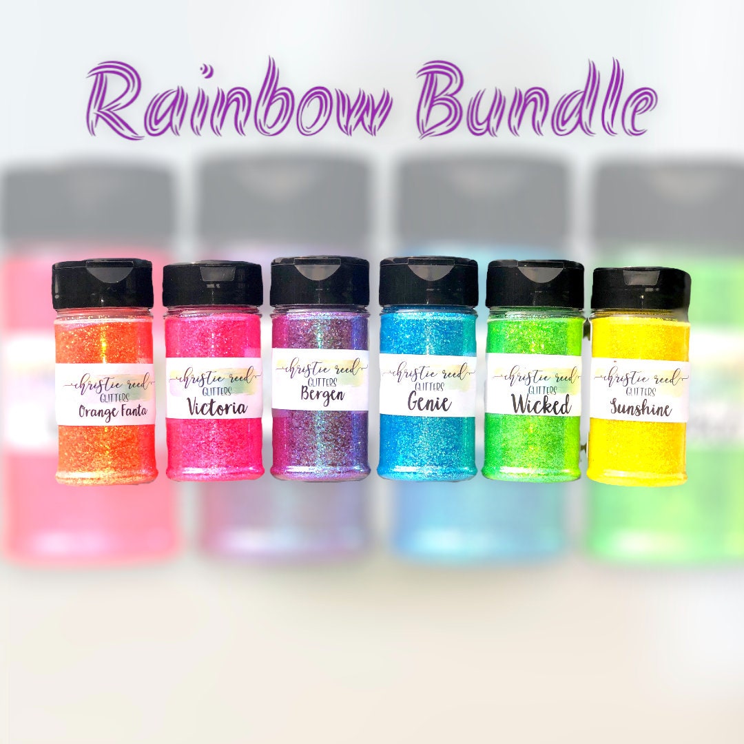 Rainbow Glitter Bundle Gorgeous Extra Fine Glitter Pack Iridescent ...