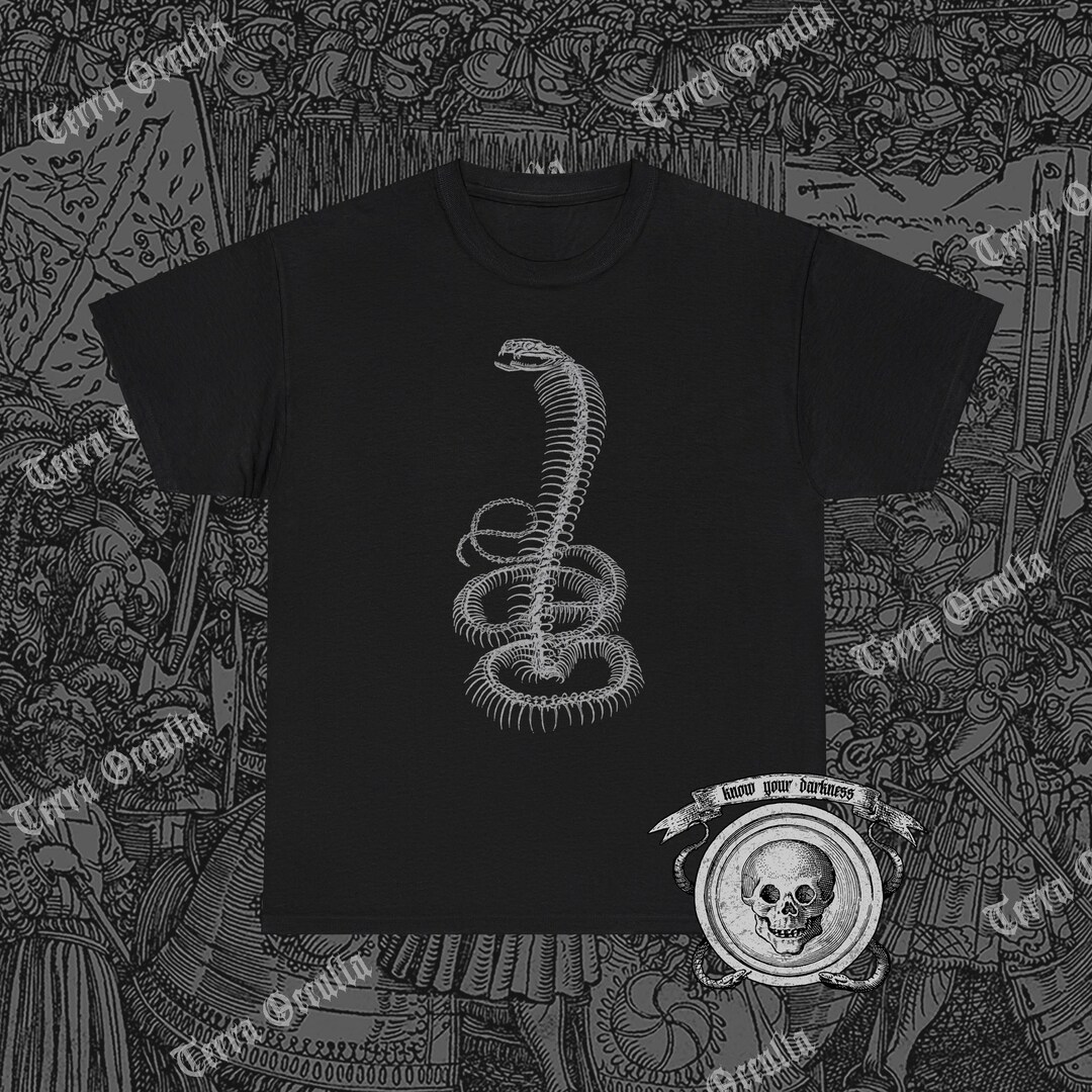 King Cobra Skeleton Shirt, Snake Skeleton Shirt, Snake T-shirt, Serpent ...