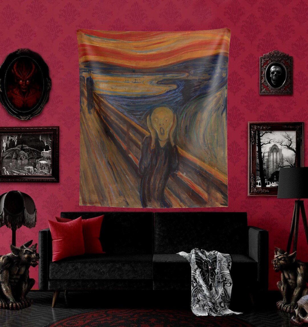 The Scream Tapestry, Edvard Munch Tapestry, Gothic Home Decor ...